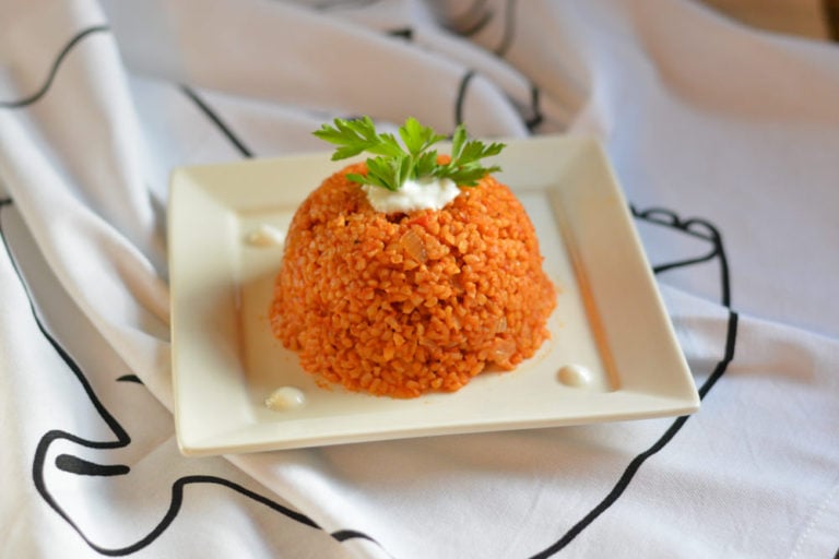 Tomato Bulgur Pilaf - Simply Lebanese