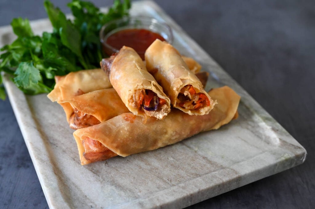 Chicken Spring Rolls - Simply Lebanese