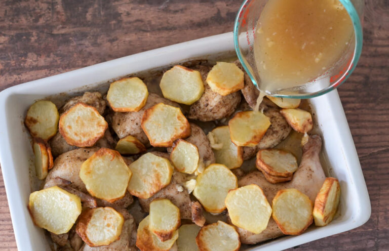 Lemon Chicken & Potato Bake (Djej w Batata) - Simply Lebanese