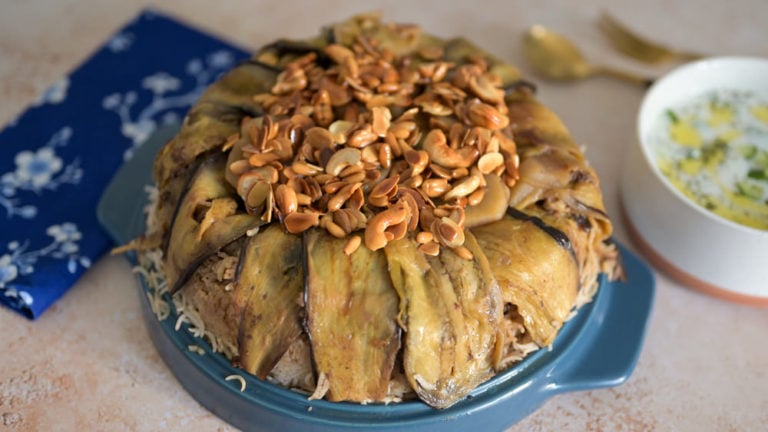 Eggplant Makloubeh - Simply Lebanese