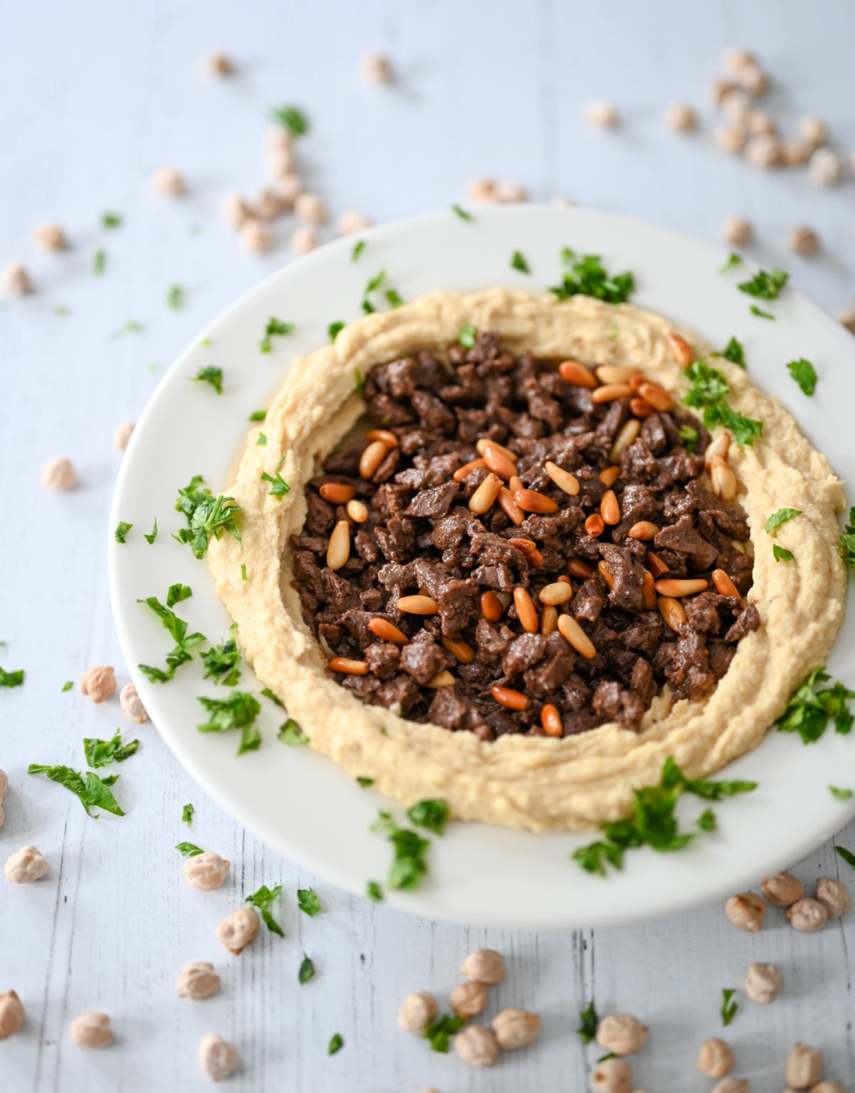 Hummus with Beef - Simply Lebanese