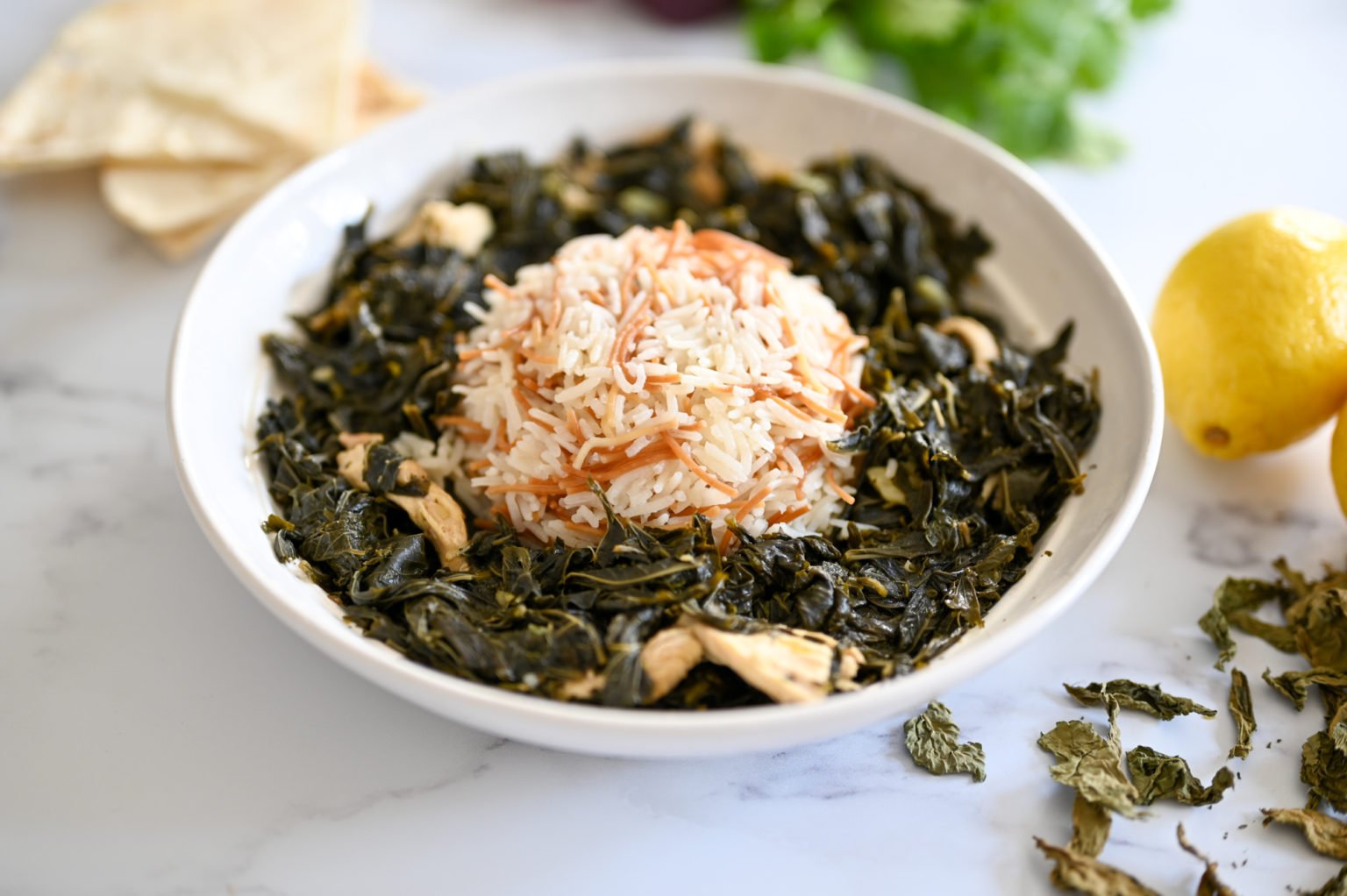 Molokhia with Roz - Simply Lebanese