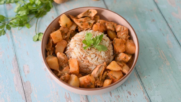 Lebanese Potato Stew with Rice (Yakhnet Batata) - Simply Lebanese