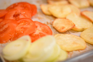 Baked Kafta and Potatoes - Simply Lebanese