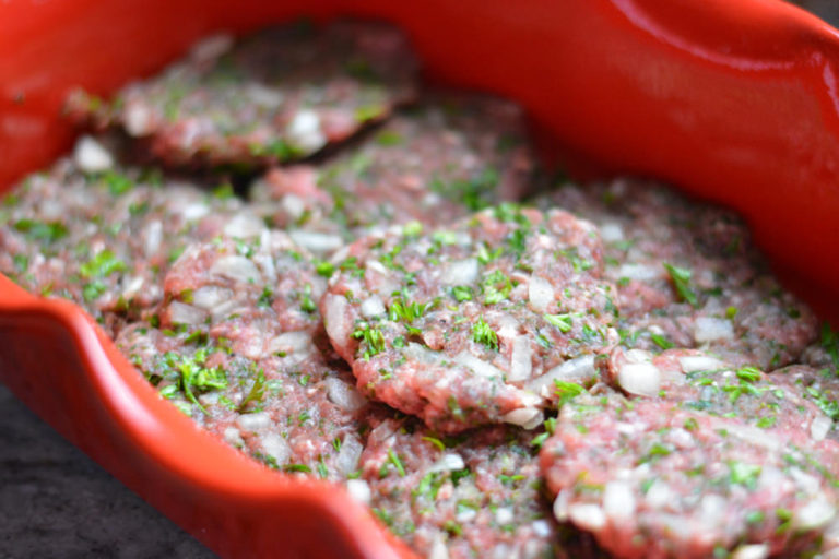 Baked Kafta and Potatoes - Simply Lebanese